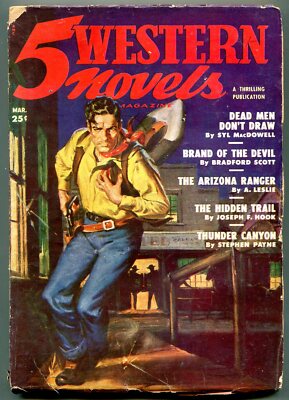PULP: 5 Western Novels Pulp March 1950- Brand of the Devil VG | eBay