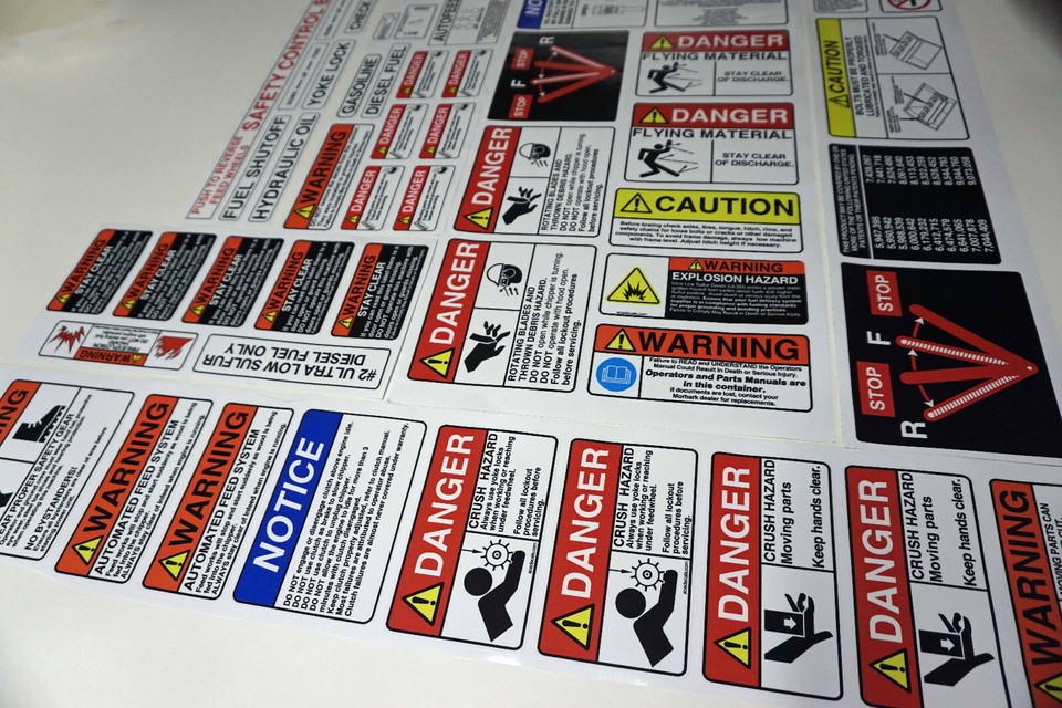 Morbark Wood Chipper Safety Decal Sticker Kit, UV laminated | eBay
