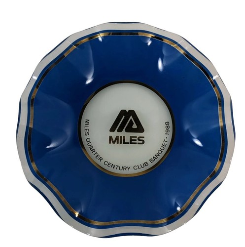 Miles Laboratories 1988 Quarter Century Club Banquet Blue Ashtray or ...