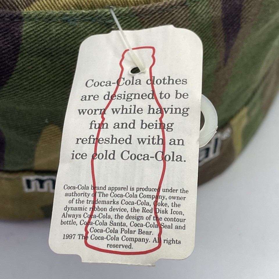 Rare Vintage Enjoy Coca-Cola Military Camo Promotional Fitted Hat Size ...