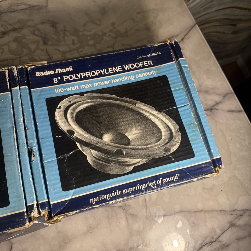 2 Vtg Radio Shack / Realistic 8" Polypropylene woofer 40-1024A 10A8 8 ...
