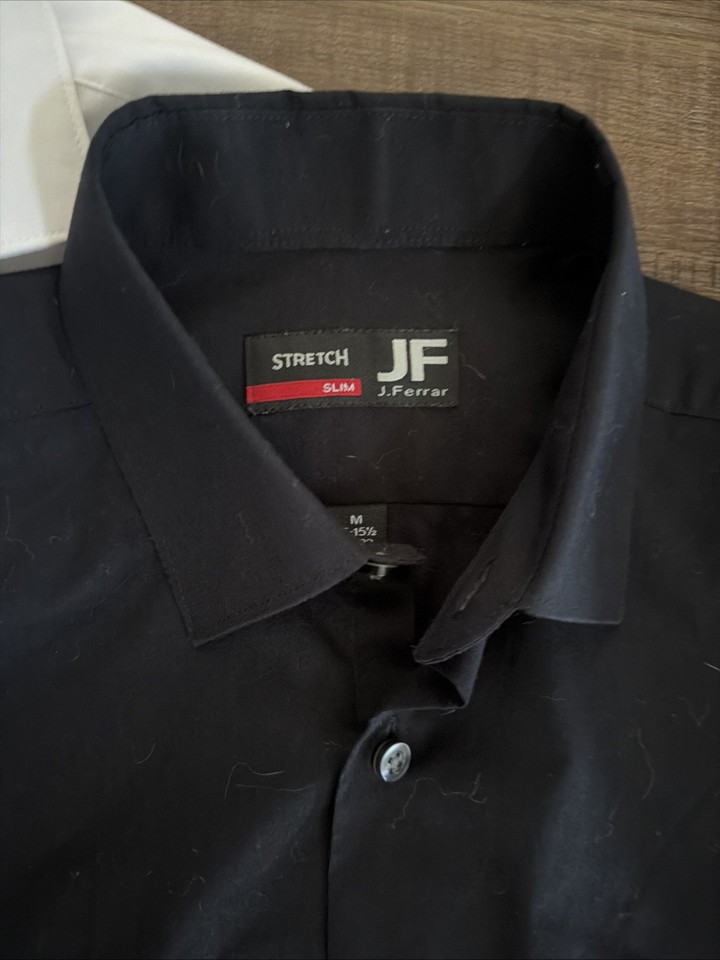 J. Ferrar Lot of 2 Men’s Collared Dress Shirts Size 15 1/2 32 33 Medium ...