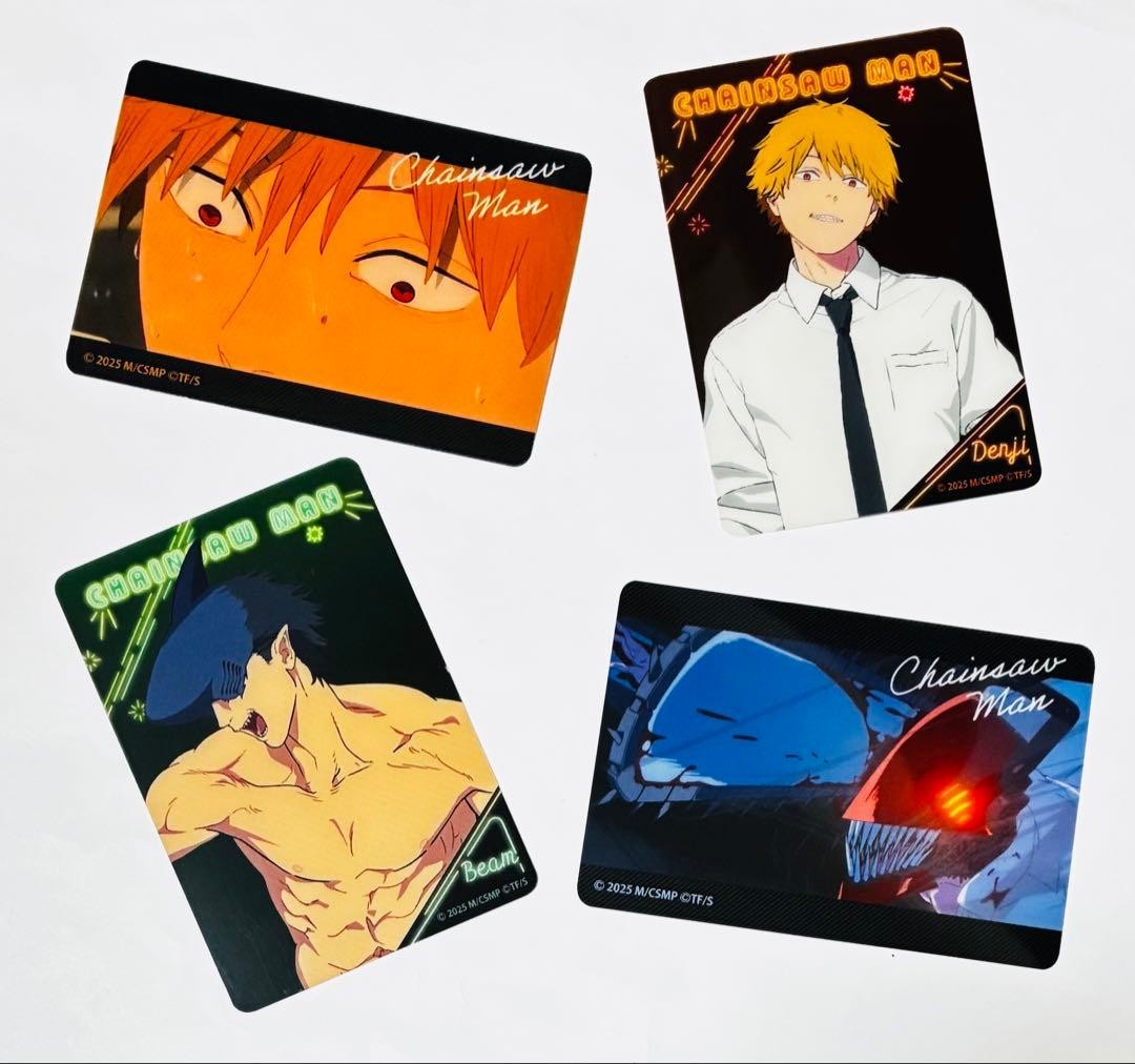 Chainsaw Man Trading Clear Card 4-Piece Set Animate | eBay