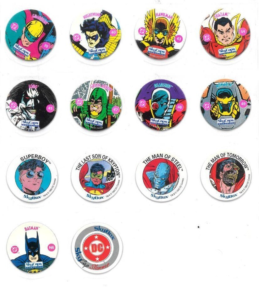 Various DC Comics lot of your choice of 10 trading cards, pogs, inserts ...