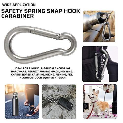 6 Pack Of 2 1/4 Inches Stainless Steel Safety Spring Snap Hook ...