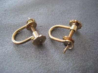 14K Gold Filled Screw Back Earring Findings 1 Pair | eBay