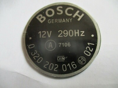 Schild Bosch Typenschild Hupe Oldtimer Benz Pagode SL W 113 108 230 250 ...