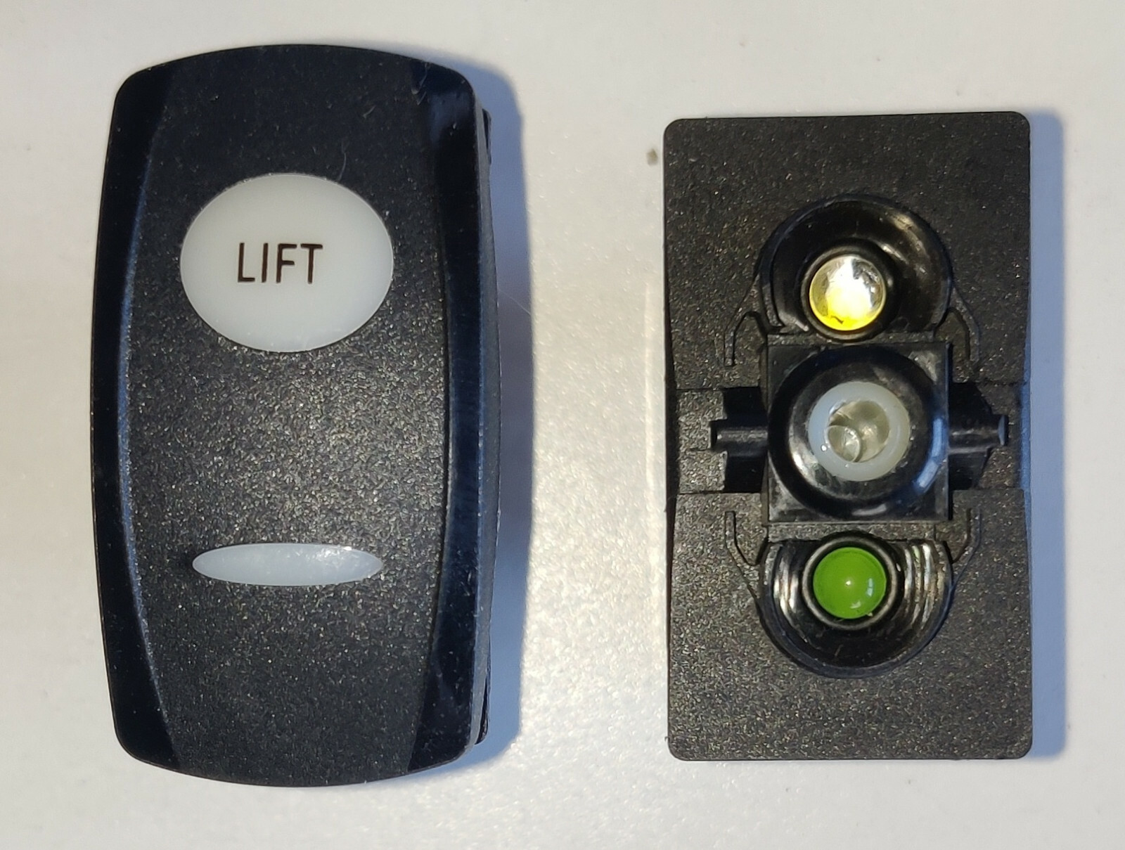 Carling VLD2 Momentary Rocker Switch On/Off/On 20A 12V 2x LED Lift Bus ...