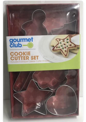 Gourmet Club Cookie Cutter Set New 6 Unique Cookie Cutter Shapes ...