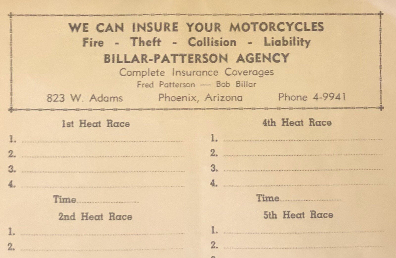 Vintage Phoenix, A Z Andersen Speedway Motorcycle Racing Program ...