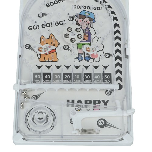 (White)Kids Pinball Game Toy Pocket Pinball Game Hand Eye Coordination ...