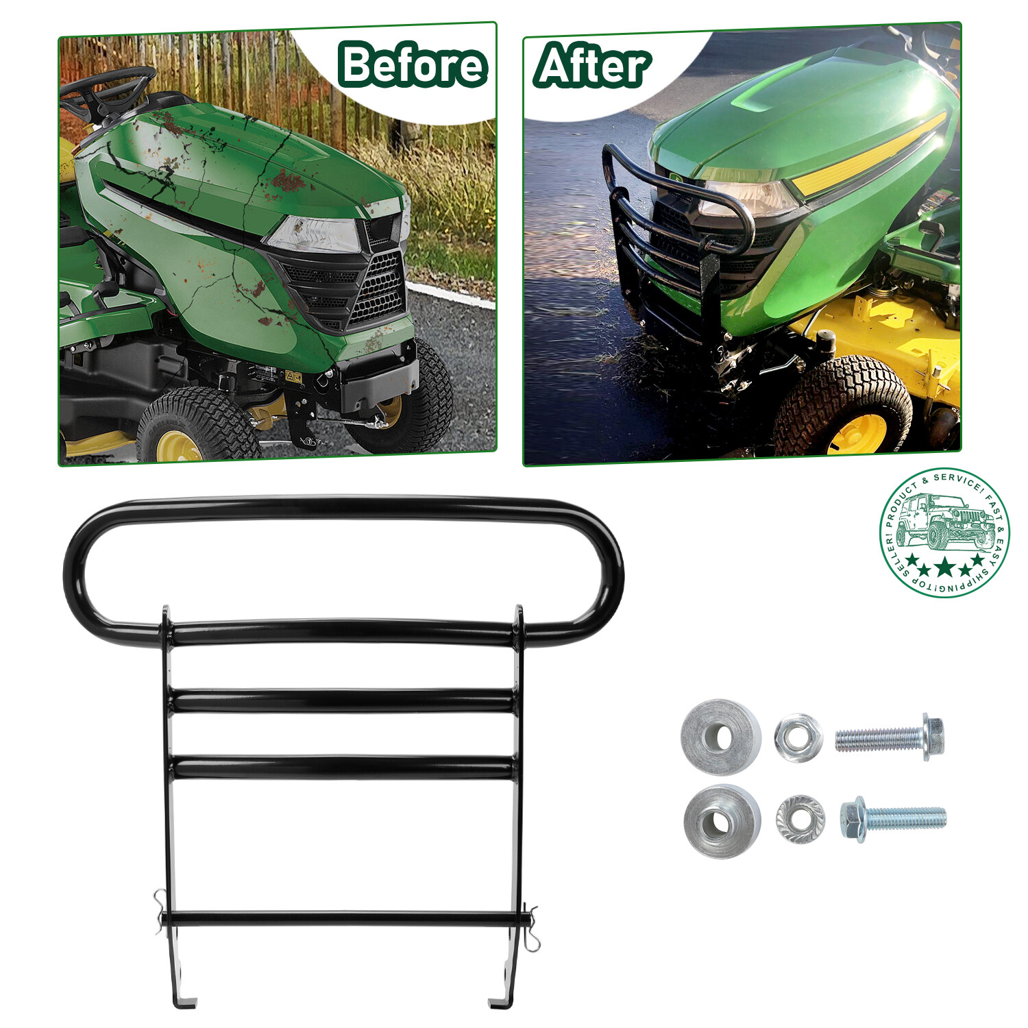 Brush Guard Bumper For John Deere Lawn Tractors X300 X500 Replace For ...