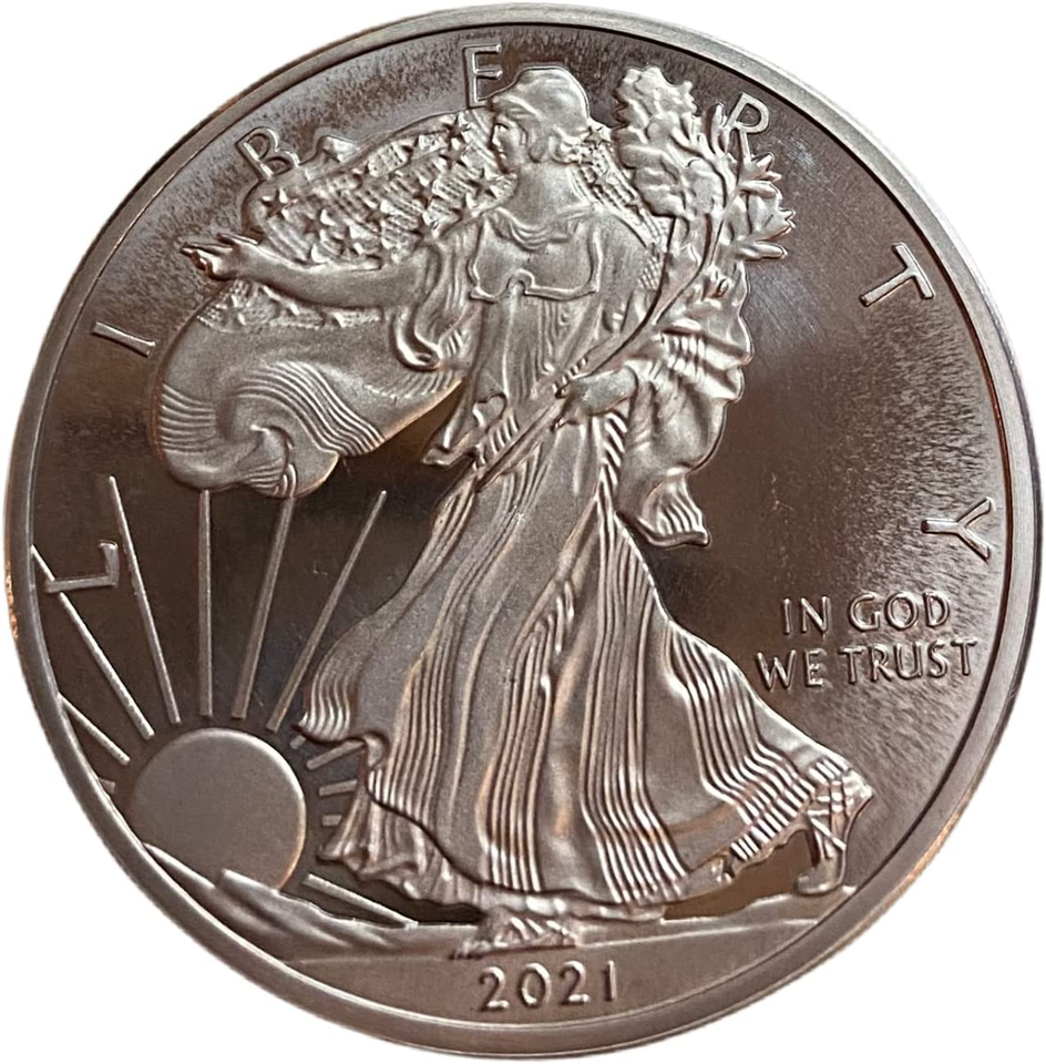2021 1 Ounce OZ 999 Fine Solid USA American Liberty Eagle Coin Titanium ...