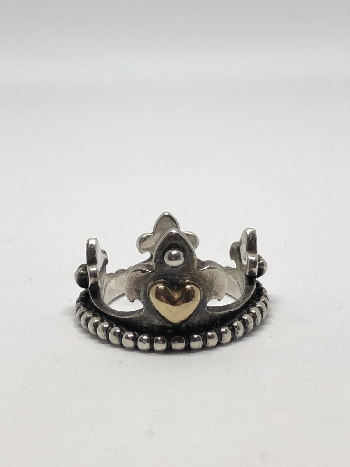 Trollbeads Ring King Of Hearts Silver And 18ct Gold Tagri-00206 Genuine ...