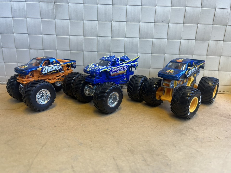 1:64 Set Of Three Shocker Monster Trucks | eBay