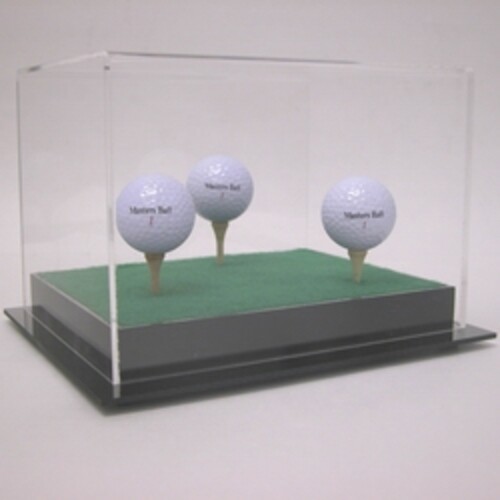 Deluxe Acrylic Triple Golf Ball Display Case with Tees | eBay