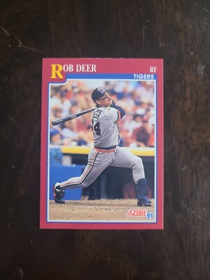 1991 Score Rookie & Traded Rob Deer #47T Detroit Tigers | eBay