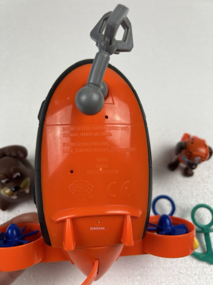 RARE Paw Patrol Zuma Bath Adventure Submarine Playset w/ Wally Squirter ...