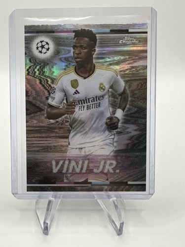 2023-24 Topps Chrome UEFA Club Competitions White Noise Vinicius Junior ...