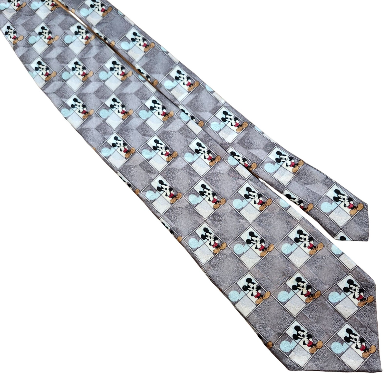 Mickey Mouse Thinking Thoughts Mickey & Co Silk Neckt… - Gem