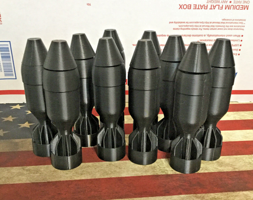 37mm Projectile large Payload finned work and look great. 3D printed ...