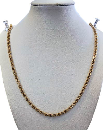 Rope chain 3.26 mm made in solid 14-karat yellow gold 24 inches | eBay