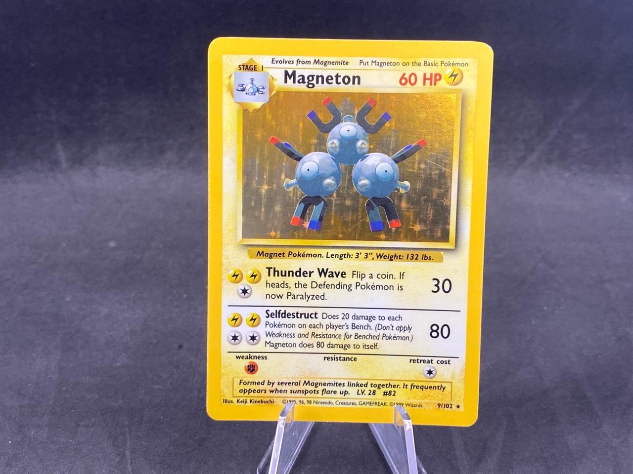 MAGNETON 9/102 POKEMON BASE SET HOLO RARE | eBay