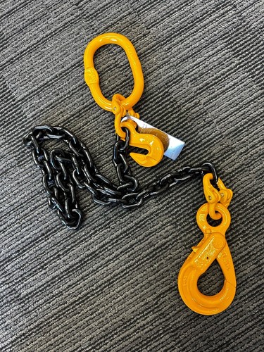Lifting Chain Sling Grade 80 WLL 2ton 1 Leg 2m Self Locking Hook ...