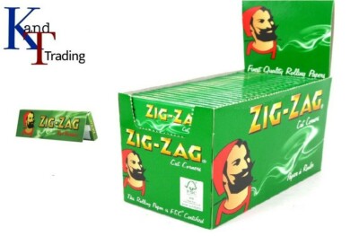 1200x ZIG ZAG GREEN Rizla Cut Corners ROLLING Papers Tobacco Cigarette ...
