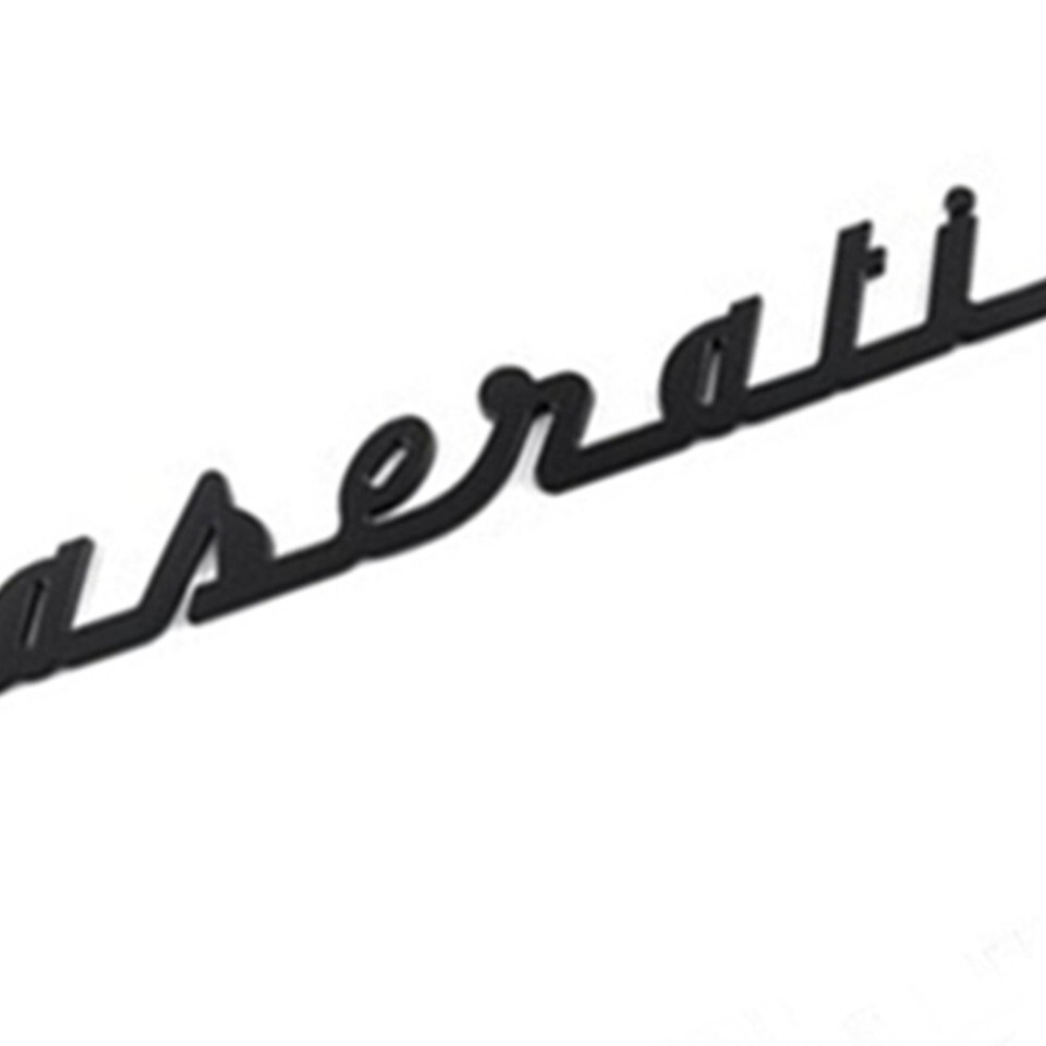 Black 3D Car Words Emblem Logo Badge 3M Decal For Maserati Rear Trunk ...