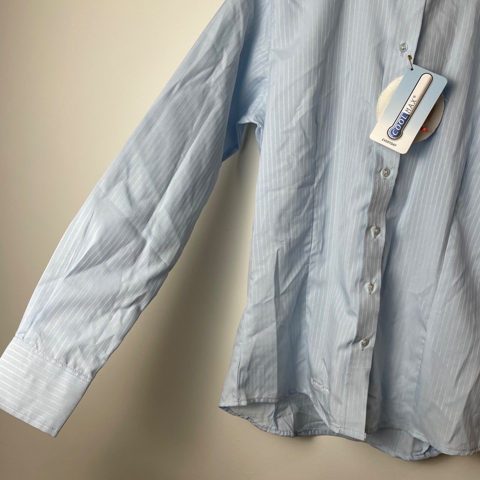Equine Couture Womens size M 34 Long Hannah Coolmax Show Shirt Blue ...