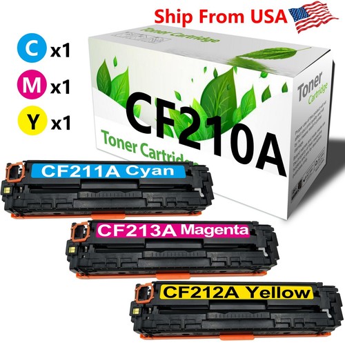 (3PK,CMY) CF211A CF212A CF231A 131A Toner Cartridge for M251nw M276n ...