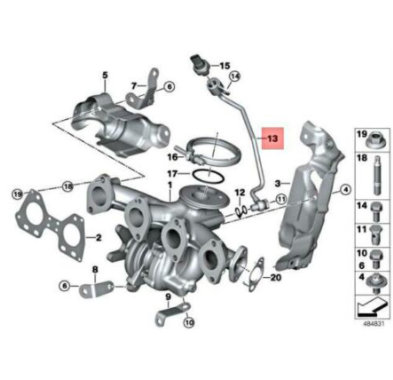 NEW BMW 1 F40 EXHAUST-GAS BACKPRESSURE PIPE 13628579971 ORIGINAL | eBay