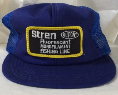 VTG DUPONT STREN Fishing Line Snapback Patch Hat Mesh Trucker Cap ...