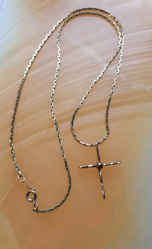 Vintage Cross Pendant 10k Gold with 18" Necklace Chain Marked 1/20 12k ...