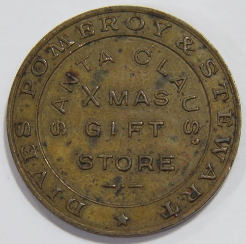 VINTAGE MERRY CHRISTMAS SANTA CLAUS DIVES POMEROY STEWART MERCHANT ...