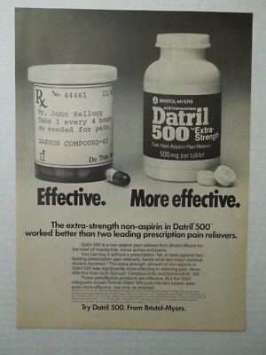1978 BRISTOL MYERS Datril 500 Non-Aspirin Pain Reliever Magazine Ad | eBay