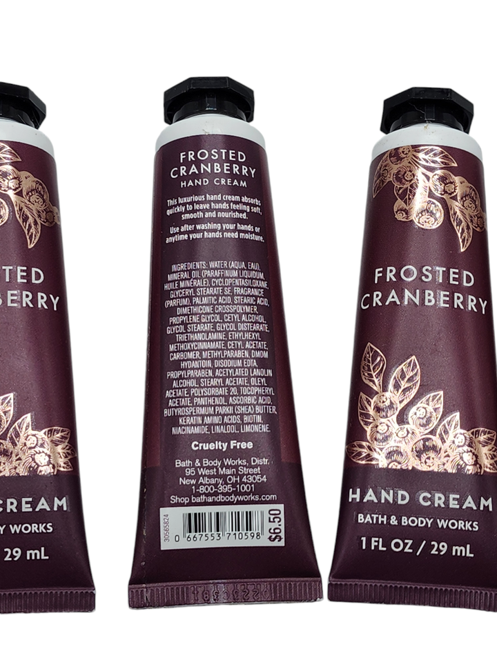 4 Pack Bath & Body Works Frosted Cranberry Hand Cream Lotion Mini ...