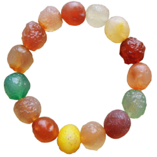 12mm Natural Translucence Alxa Gobi Agate Bracelet Stone Jewelry Bangle ...