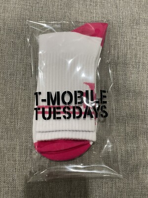 Hot Pink & White T-Mobile Tuesday Socks BRAND NEW | eBay