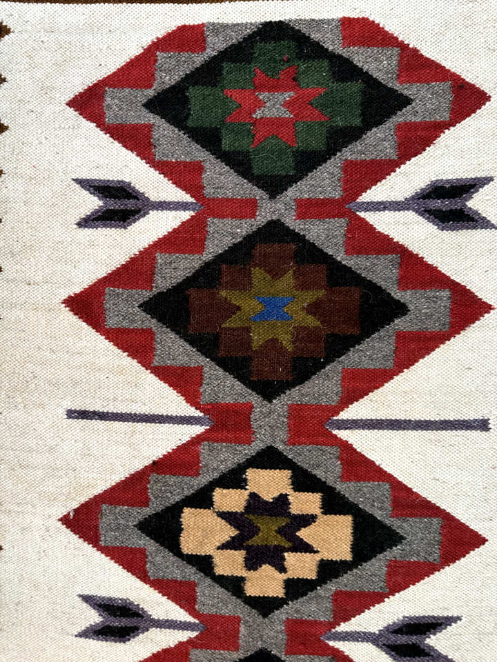 Vintage Native American Navajo? Rug Wall Hanging Wool Geometric Arrows ...