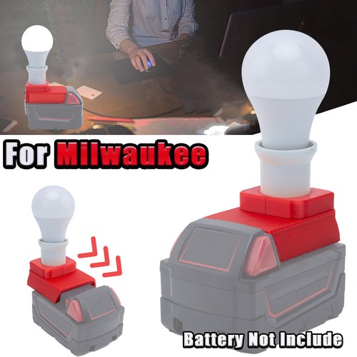 LED Work light Bulb For Milwaukee 18V Li-Ion Battery E27 Bulb Portable ...