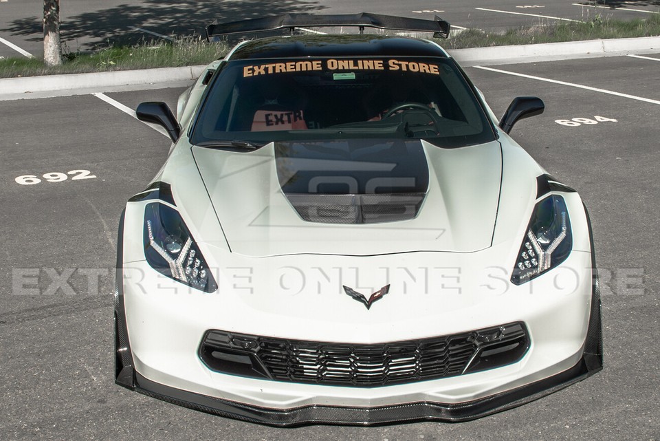 For 14-19 Corvette C7 | Z06 Stage 3 CARBON FIBER Front Side Winglet ...
