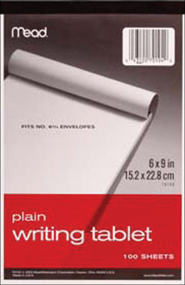 6 Pack Mead Unruled Writing Tablet 6"X9"-White, 100 Sheets 70104 | eBay