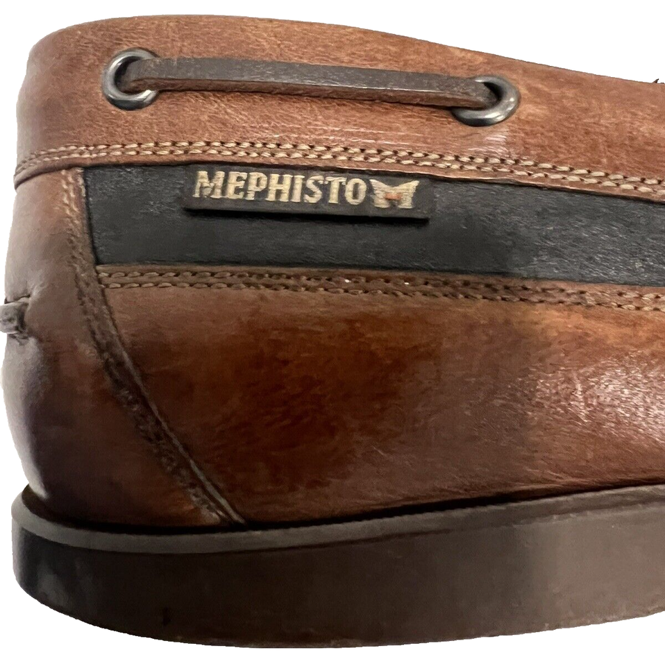 Mephisto Air Relax Shoes Mens Size 101/2 Brown Tie Loafers Leather | eBay