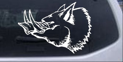 Wild Boar Hog Car or Truck Window Laptop Decal Sticker White 8.4X6 | eBay
