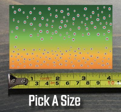 Fly Fishing Sticker Decal Brook Trout Fish Brown Rainbow Skin Sage ...