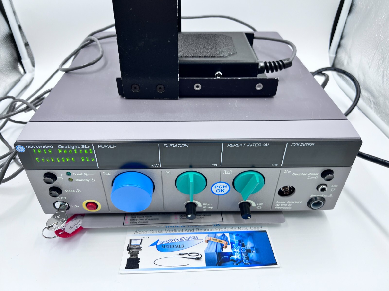 IRIS Medical OcuLight SLX Laser no smart card key just unit Pass self ...