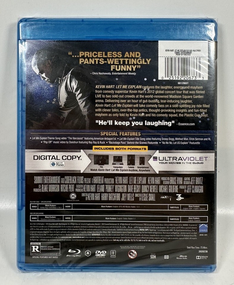 Kevin Hart's Let Me Explain Comedy Special (Blu-ray, DVD, Digital, 2013 ...