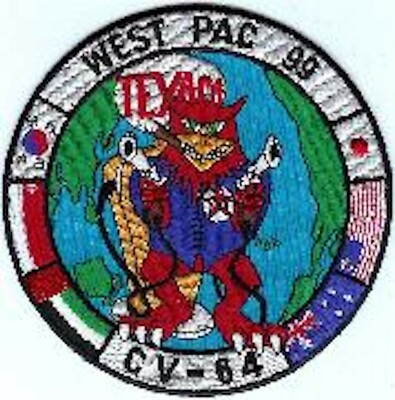 5" NAVY CV-64 WESTPAC 99 TEXACO WESTPAC CRUISE ROUND EMBROIDERED JACKET ...